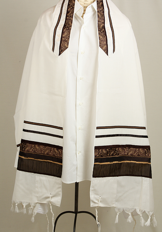 Amiel - Men's Handmade Woven Silk Tallit - The Tallis Lady