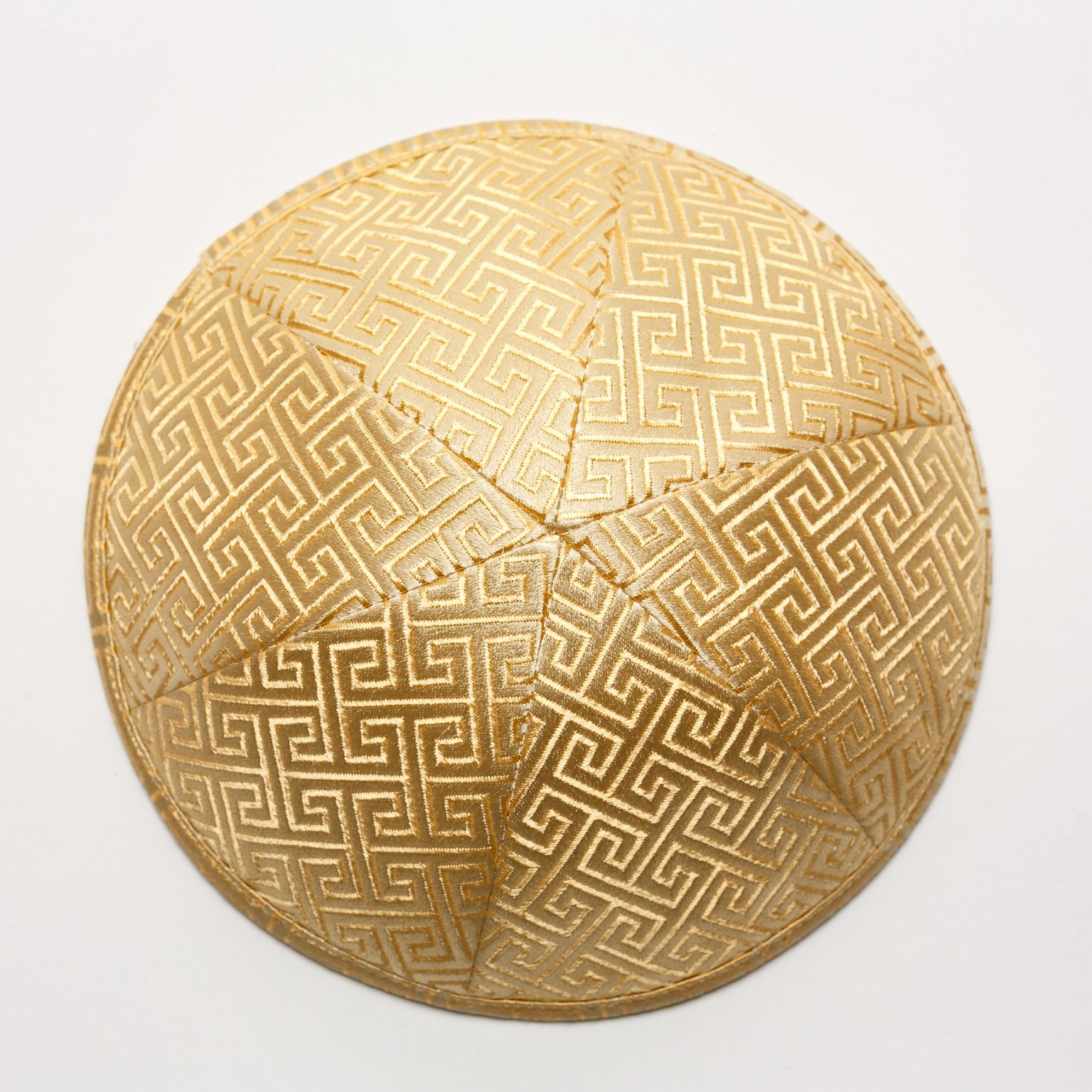 Gold Geometric - Men's Silk Kippah - The Tallis Lady